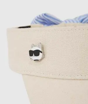 Karl Lagerfeld Ikon Choupette Tie Detail Visor