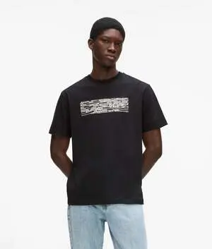 KL JEANS Stripe Logo T-shirt - Black