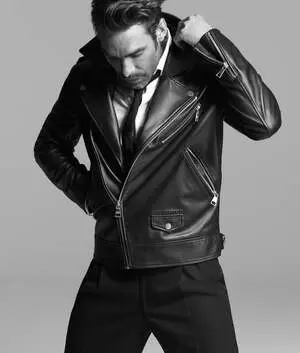 Karl Lagerfeld Essential Leather Biker Jacket
