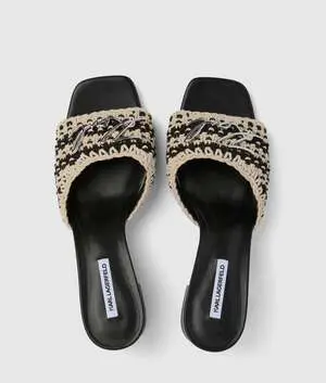 Karl Lagerfeld Plaza Ii Crochet Heeled Sandals