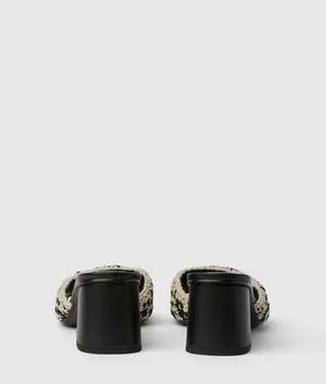 Karl Lagerfeld Plaza Ii Crochet Heeled Sandals