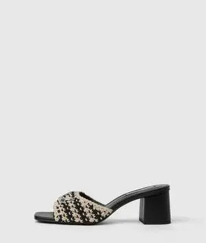 Karl Lagerfeld Plaza Ii Crochet Heeled Sandals - Black