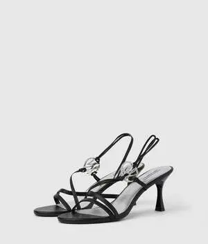 Karl Lagerfeld Sienna Cord Heeled Sandals
