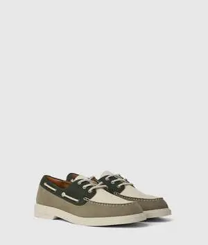 Karl Lagerfeld Kori Tri-color Boat Shoes - Khaki