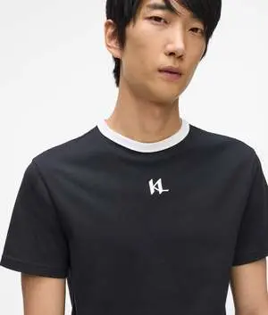 Karl Lagerfeld Monogram Slim T-shirt - Black