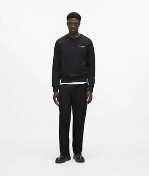 Karl Lagerfeld Rue St-guillaume Organic Cotton Sweatshirt - Black
