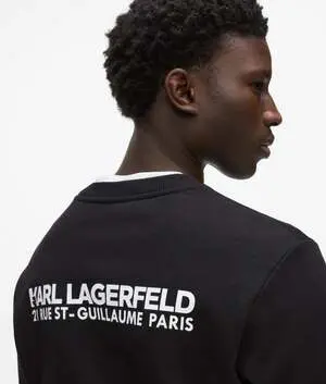 Karl Lagerfeld Rue St-guillaume Crewneck Sweatshirt - Black
