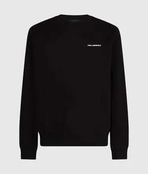 Karl Lagerfeld Rue St-guillaume Crewneck Sweatshirt - Black