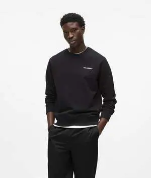 Karl Lagerfeld Rue St-guillaume Crewneck Sweatshirt - Black