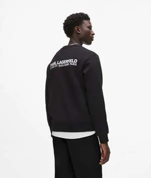 Karl Lagerfeld Rue St-guillaume Crewneck Sweatshirt - Black