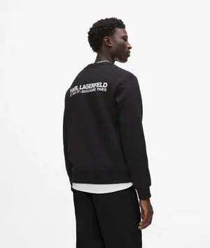 Karl Lagerfeld Rue St-guillaume Crewneck Sweatshirt - Black