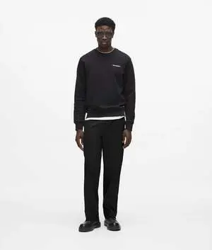 Karl Lagerfeld Rue St-guillaume Crewneck Sweatshirt - Black
