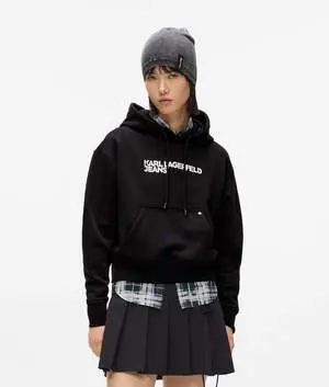 KL JEANS Jeans Logo Hoodie - Black