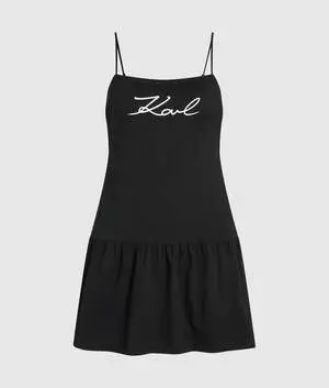 Karl Lagerfeld Signature Jersey Mini Beach Dress