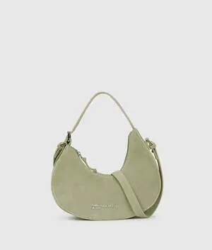 KL JEANS Jeans Rounded Suede Top Handle Bag - Tea