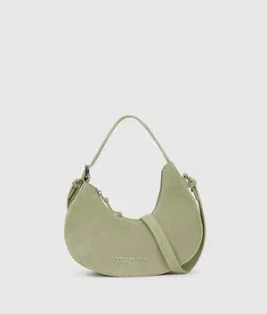 Karl Lagerfeld KARL LAGERFELD Suede Top Handle Bag Tea