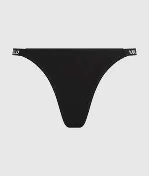 Karl Lagerfeld Logo Brazilian Briefs - Black
