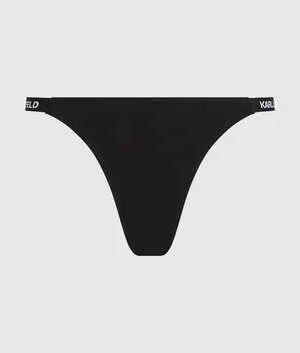 Karl Lagerfeld Logo Brazilian Briefs - Black