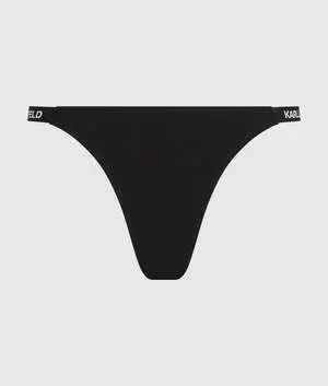 Karl Lagerfeld Logo Brazilian Briefs - Black