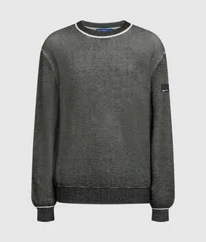 KL JEANS Jeans Waffle Knit Crew Neck Sweater