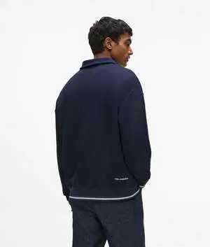 Karl Lagerfeld Ikon Half Zip Sweatshirt - Peacoat