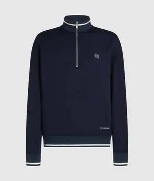 Karl Lagerfeld Ikon Half Zip Sweatshirt - Peacoat