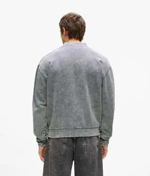 KL JEANS Jeans Washed Cotton Zip-up Sweatshirt