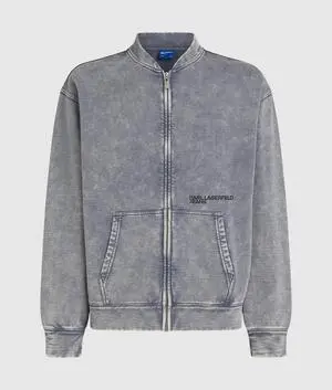 KL JEANS Jeans Washed Cotton Zip-up Sweatshirt