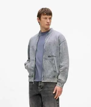 KL JEANS Jeans Washed Cotton Zip-up Sweatshirt