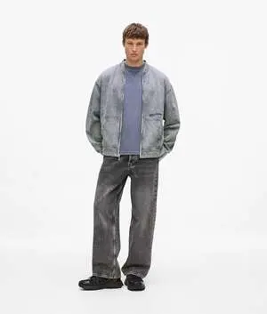 KL JEANS Jeans Washed Cotton Zip-up Sweatshirt