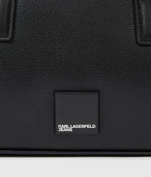 Karl Lagerfeld Box Logo Bowling Bag - Black