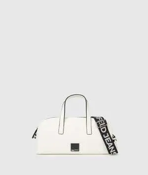 KL JEANS Jeans Box Logo Bowling Bag - Egret