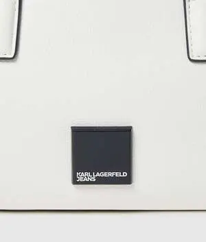 KL JEANS Jeans Box Logo Bowling Bag - Egret