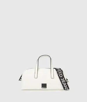 Karl Lagerfeld Box Logo Bowling Bag - Egret