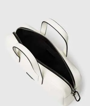 Karl Lagerfeld Box Logo Bowling Bag - Egret