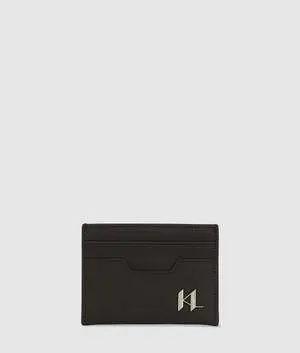 Karl Lagerfeld K/monogram Leather Cardholder - Black