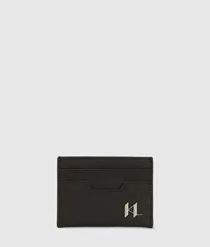 Karl Lagerfeld K/monogram Leather Cardholder - Black