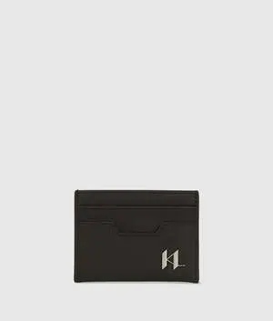 Karl Lagerfeld K/monogram Leather Cardholder - Black