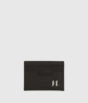 Karl Lagerfeld K/monogram Leather Cardholder - Black
