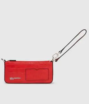 KL JEANS Transformable Croc-effect Pouch - High Risk Red