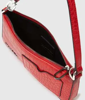 KL JEANS Transformable Croc-effect Pouch - High Risk Red
