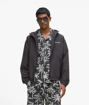 Karl Lagerfeld Hooded Zip-up Jacket - Black