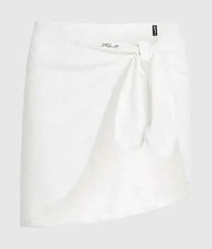 Karl Lagerfeld Textured Faux-pearl Pareo - Cannoli Cream