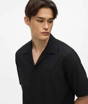 Karl Lagerfeld Monogram Short-sleeved Shirt - Black