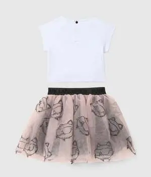 Karl Lagerfeld Baby Ikon T-shirt And Skirt Set