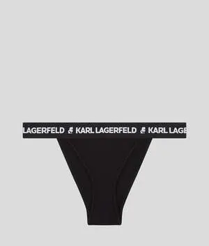 Karl Lagerfeld Logo Brazilian Briefs - Black