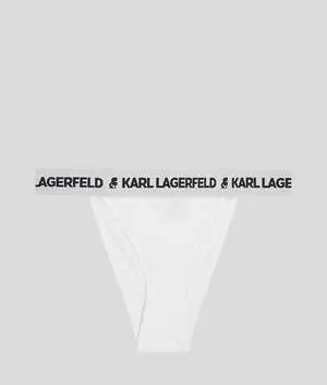 Karl Lagerfeld Logo Brazilian Briefs - White