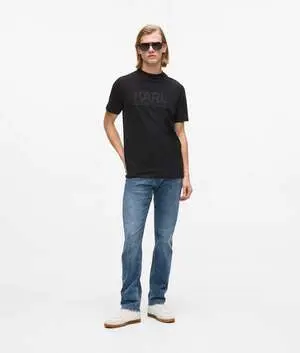 Karl Lagerfeld Classic Straight Leg Jeans In Blue