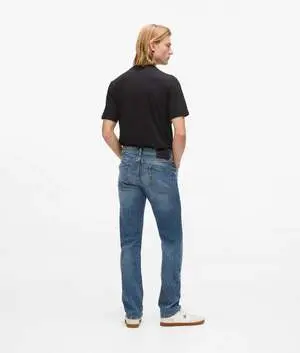 Karl Lagerfeld Classic Straight Leg Jeans In Blue
