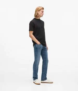 Karl Lagerfeld Classic Straight Leg Jeans In Blue